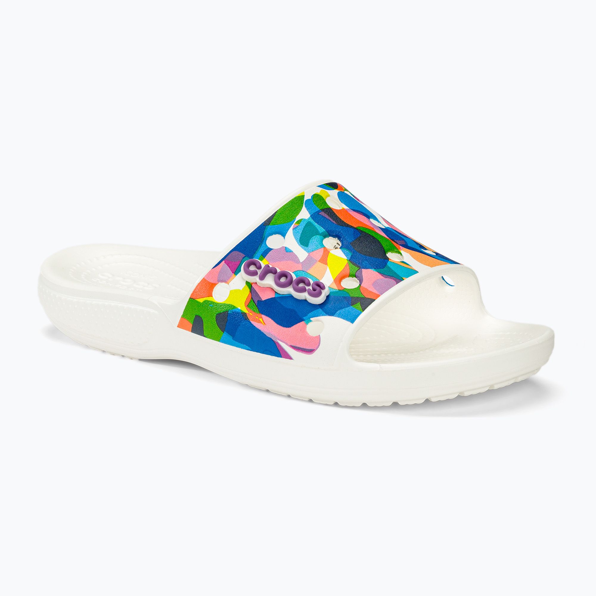 Шльопанці Crocs Classic Crocs Bubble Block Slide white/multi (207408 ...