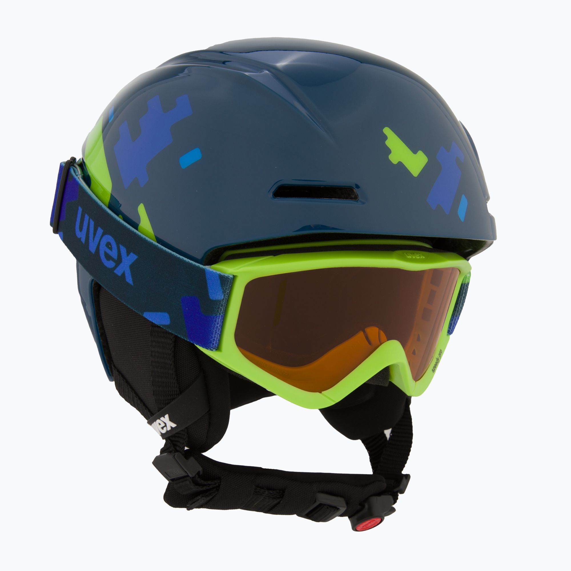 Шолом гірськолижний дитячий UVEX Viti Set + Окуляри Speedy Pro white ...