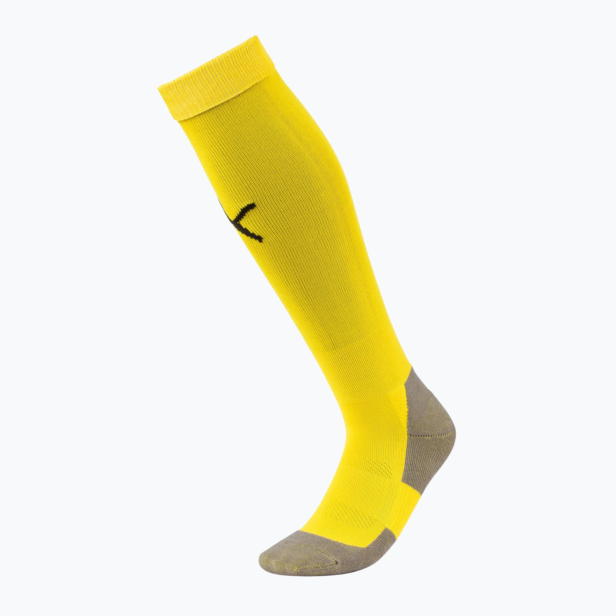 Гетри футбольні чоловічі PUMA Team Liga Core cyber yellow/puma black ...