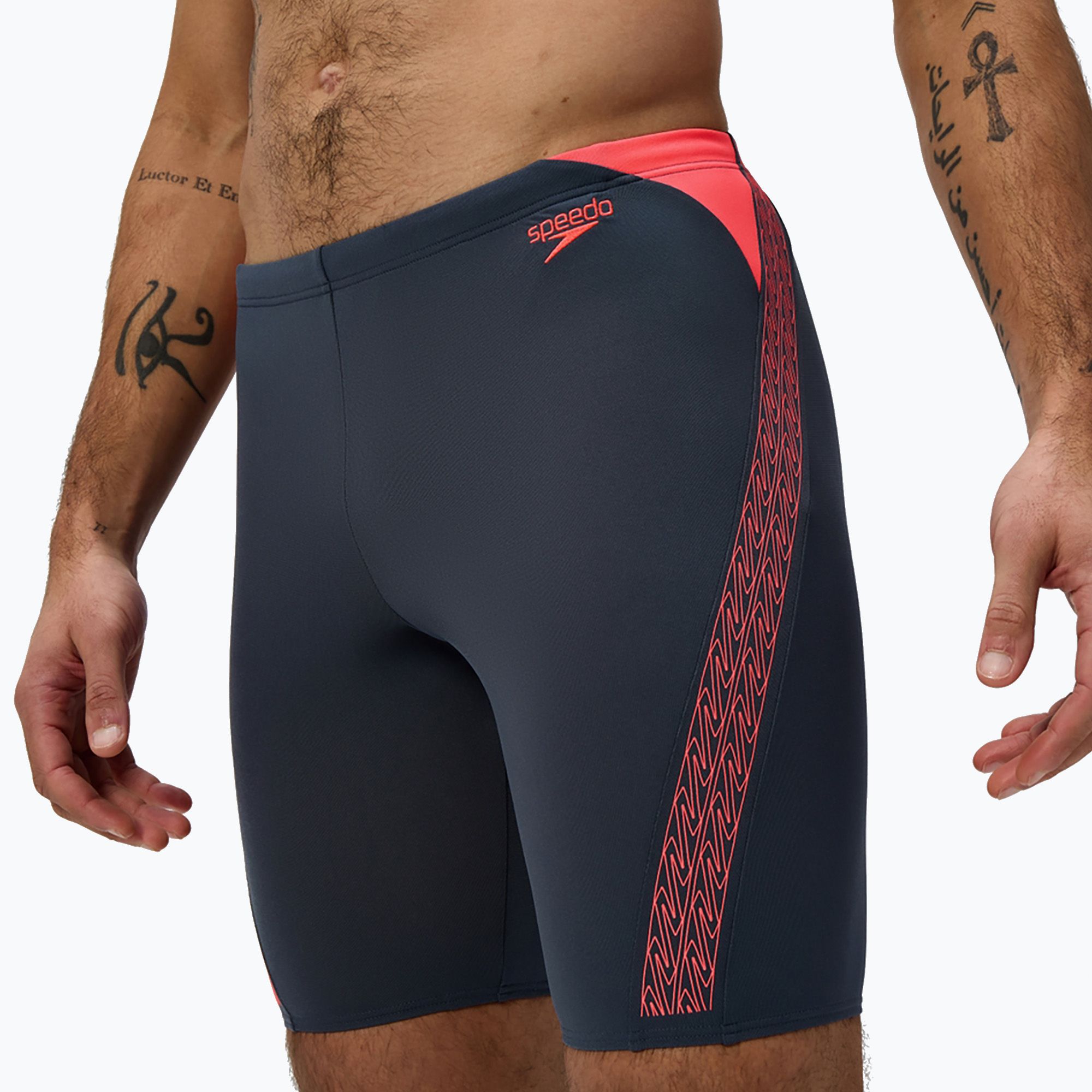 Плавки чоловічі Speedo Hyper Boom Splice grey lead/neon coral (8 ...